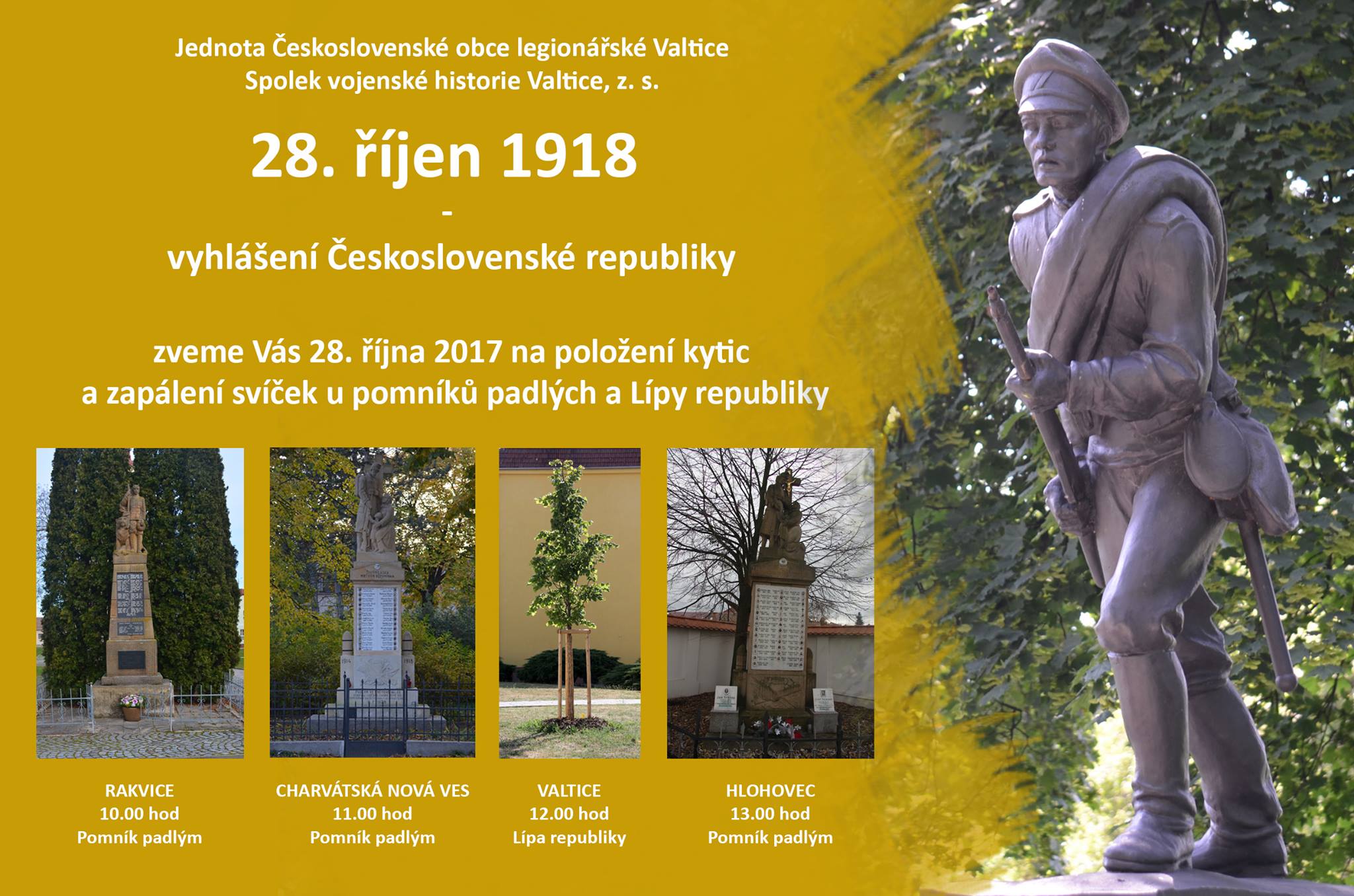 28. říjen - vyhlášení Československé republiky - ČsOL - ČsOL