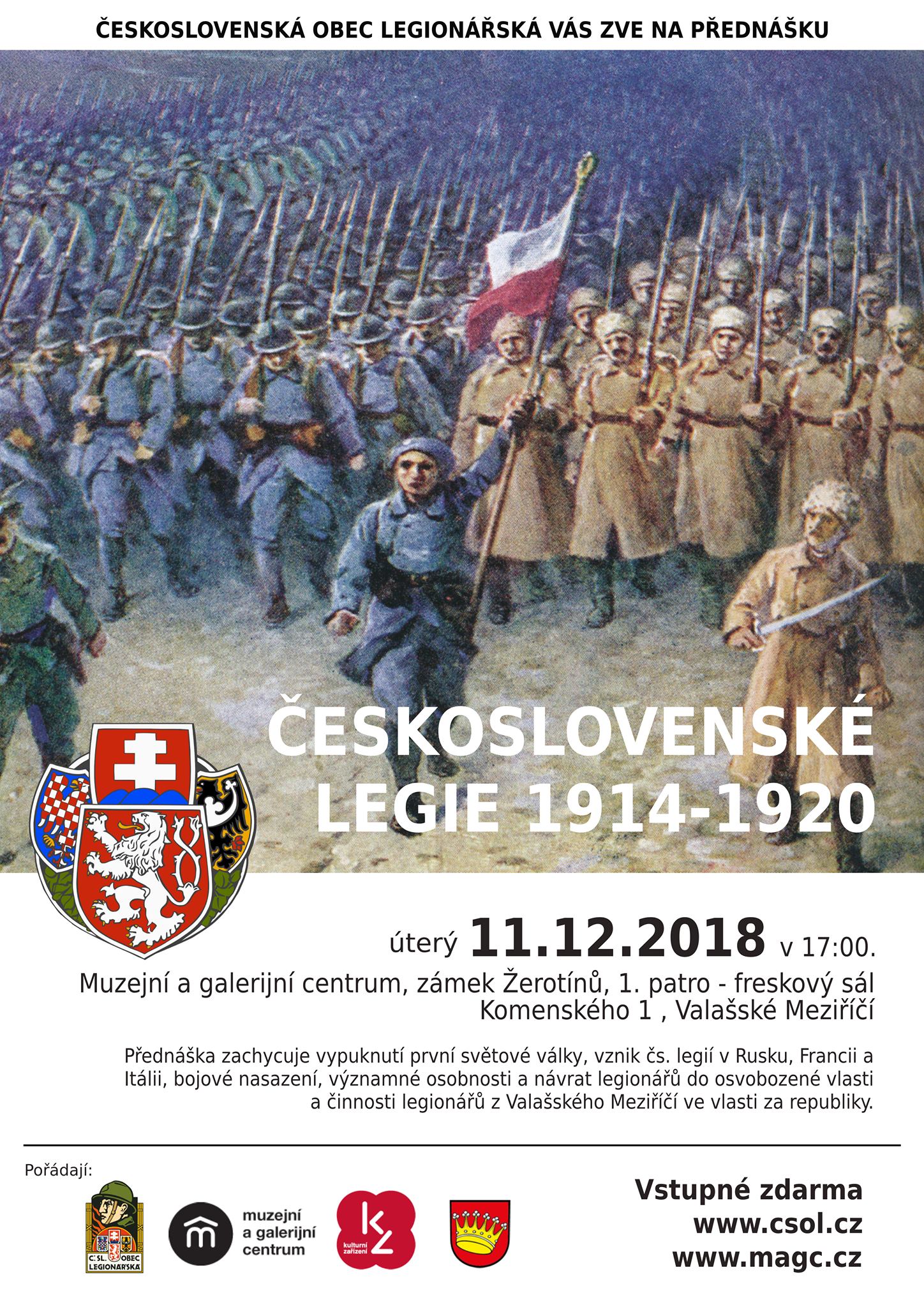 Přednáška Československé legie 1914-1920