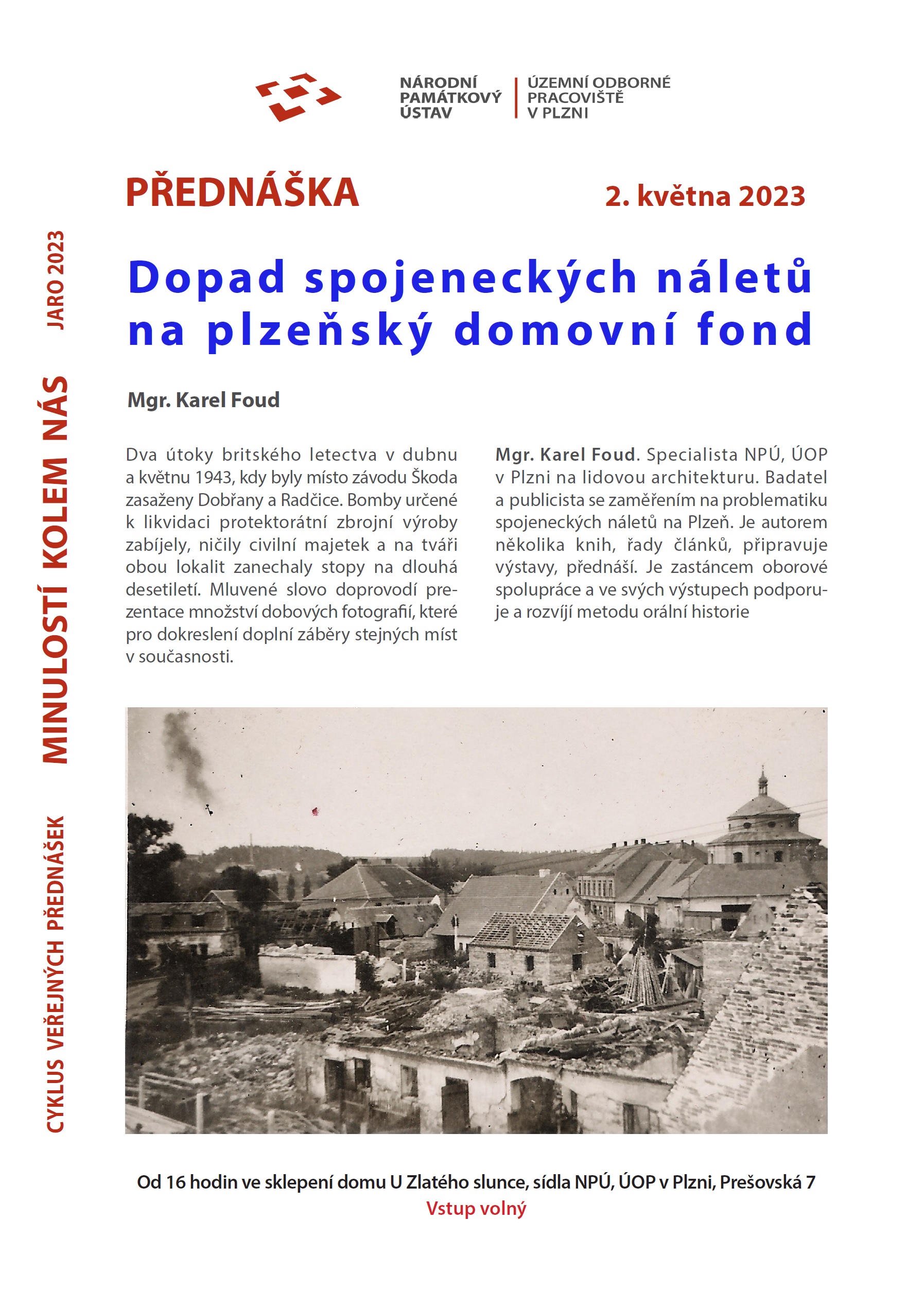 Přednáška „Dopad spojeneckých náletů na plzeňský domovní fond“